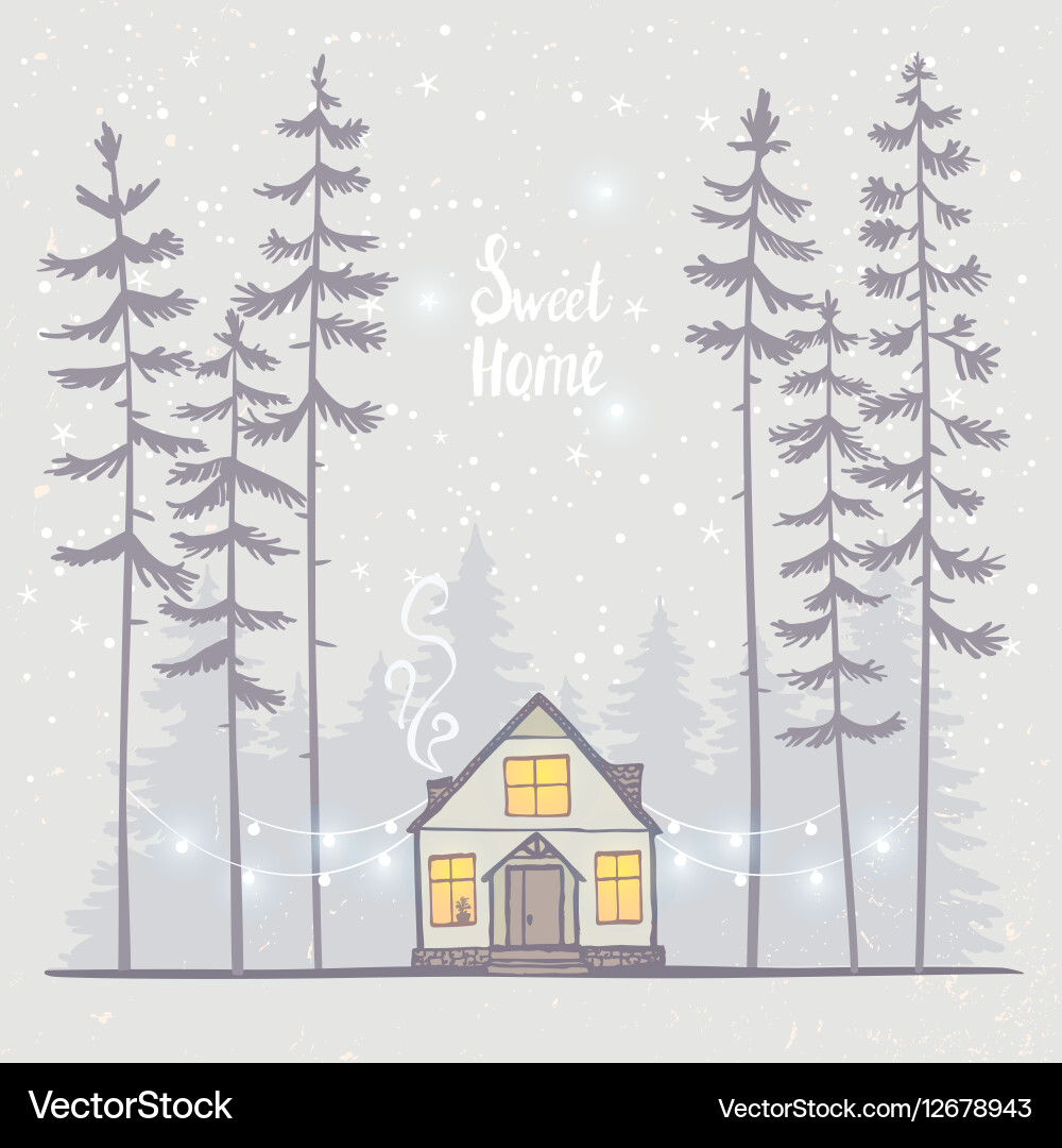 Forest house Royalty Free Vector Image - VectorStock