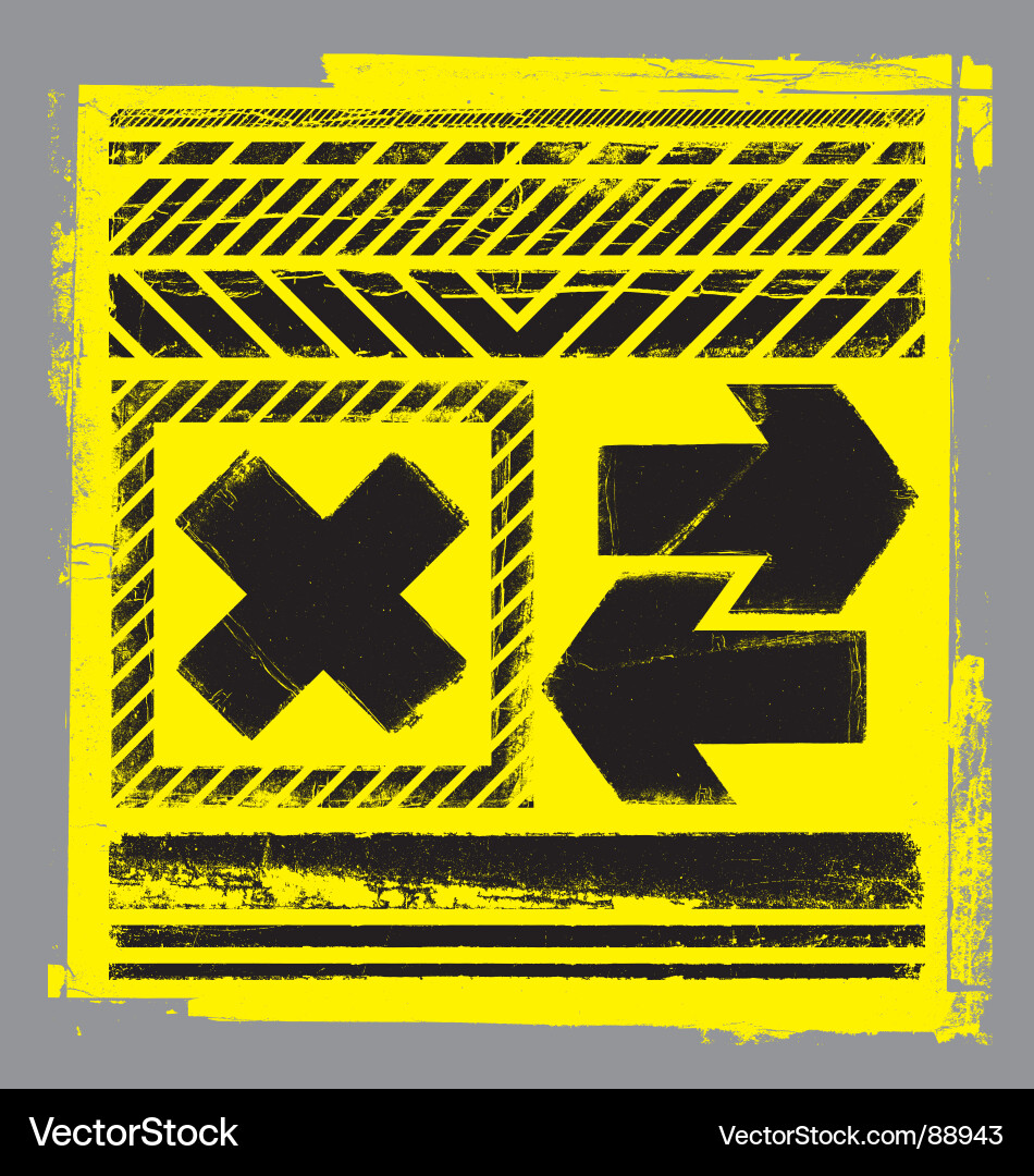 Hazard elements Royalty Free Vector Image - VectorStock