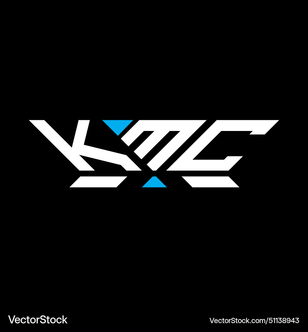 Kmc letter logo design kmc simple and modern logo Vector Image