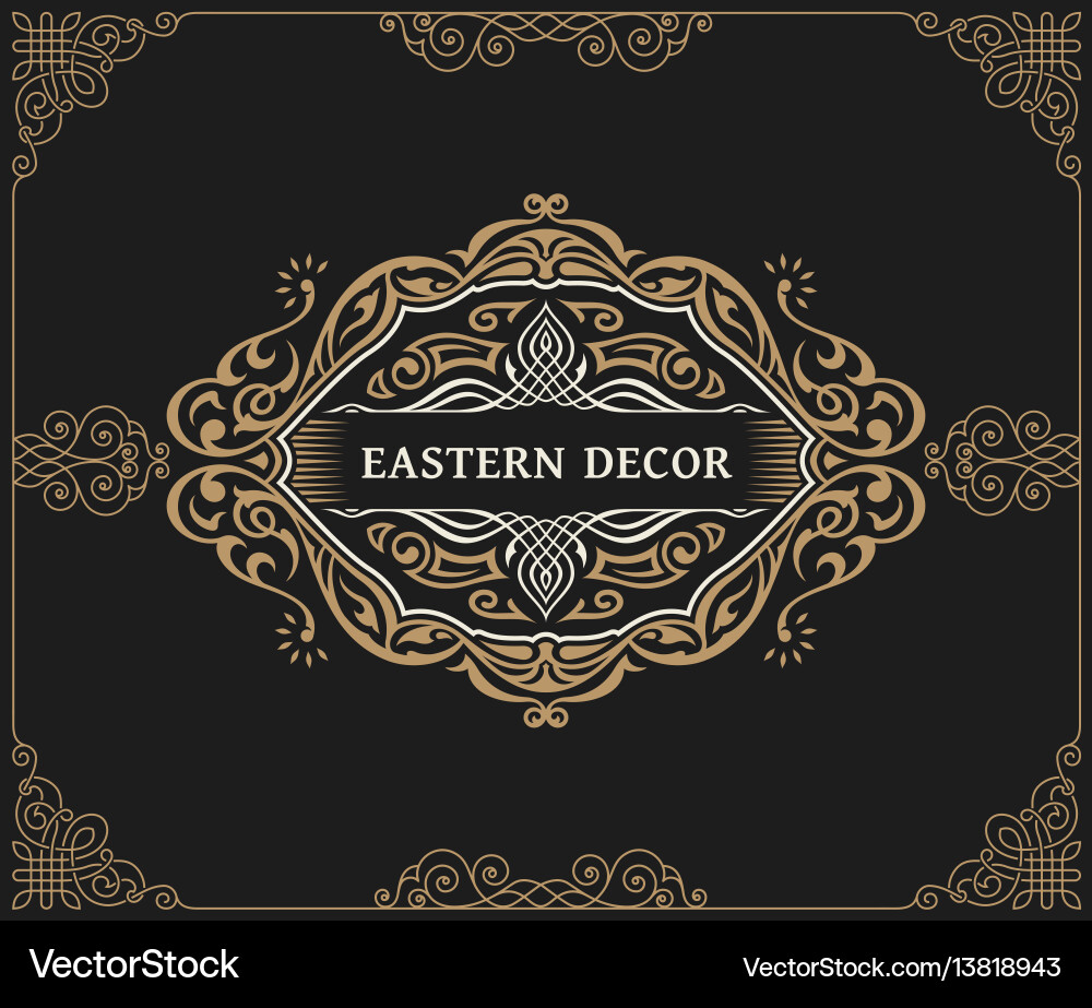 Luxury Calligraphic Flourish Frame Royalty Free Vector Image