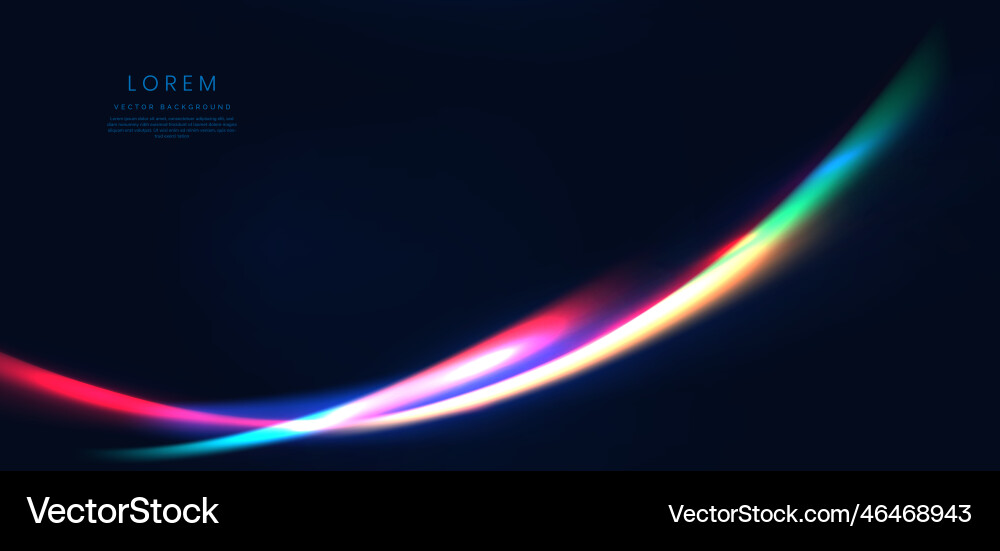 Neon Light Curves - Red Blue Royalty Free Vector Image