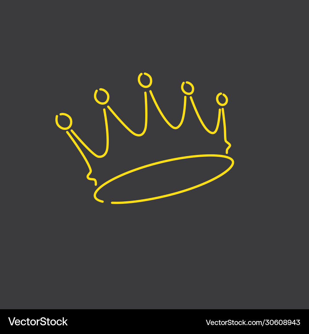 Neon line drawing design Royalty Free Vector Image