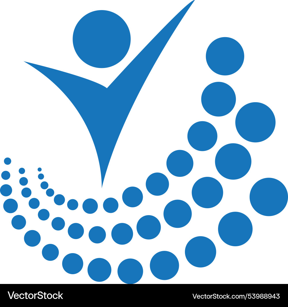 People dot transformation logo icon template Vector Image