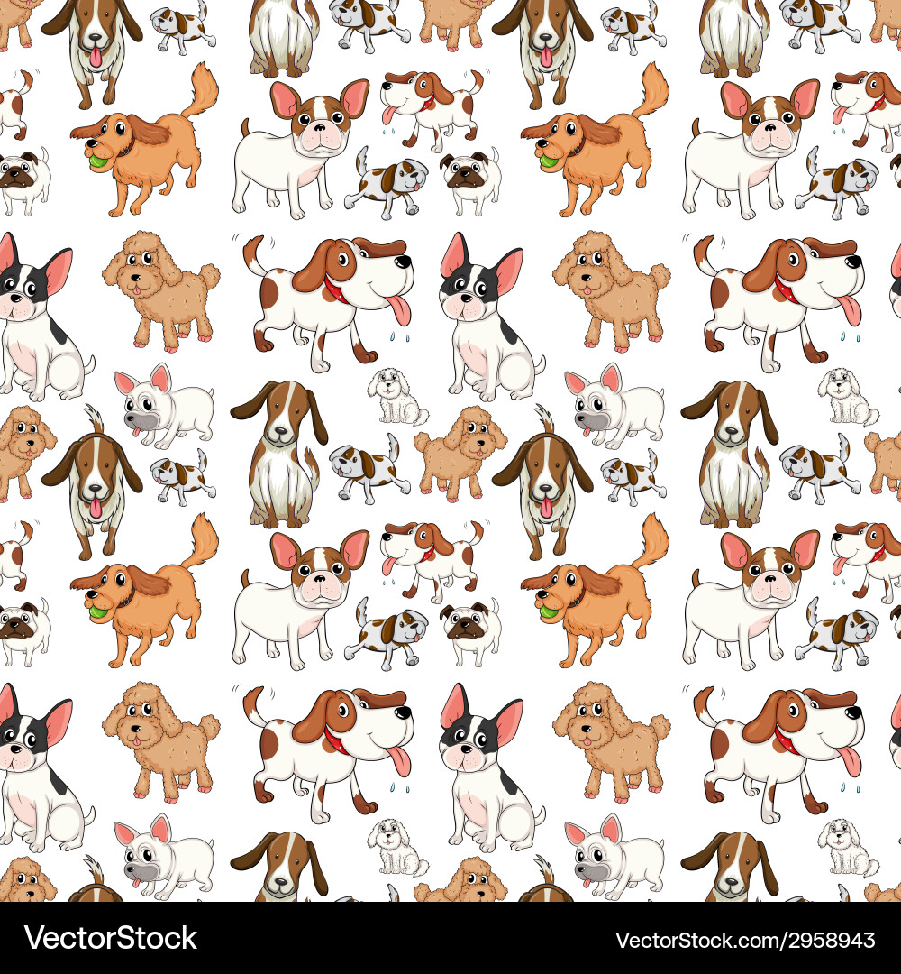 Seamless dogs Royalty Free Vector Image - VectorStock