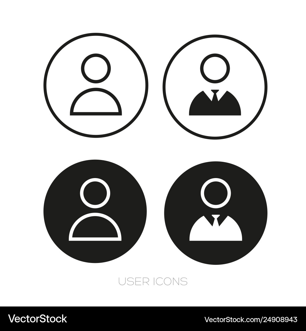 User icon set Royalty Free Vector Image - VectorStock