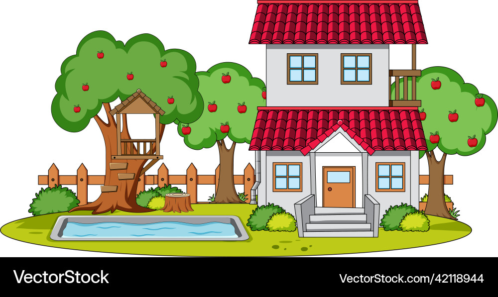 Doodle house cartoon design Royalty Free Vector Image