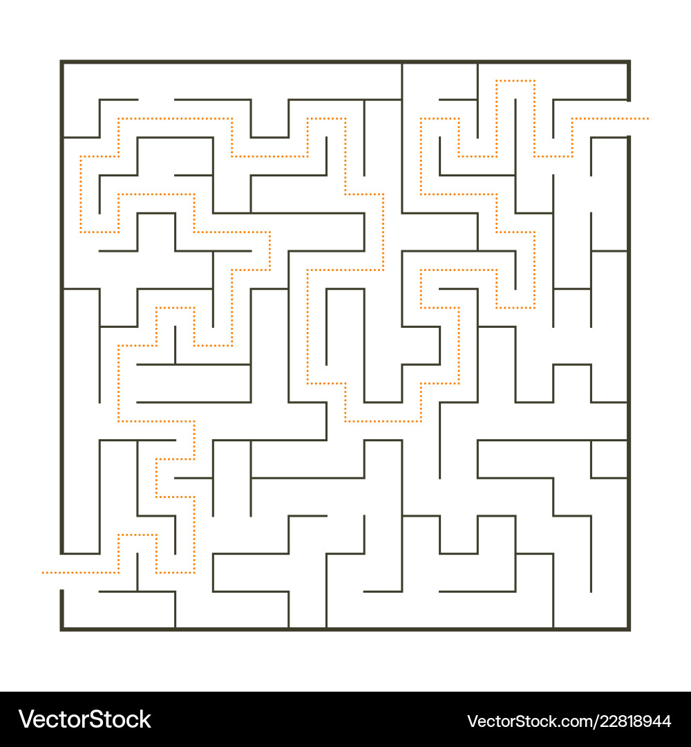 Simple maze Royalty Free Vector Image - VectorStock