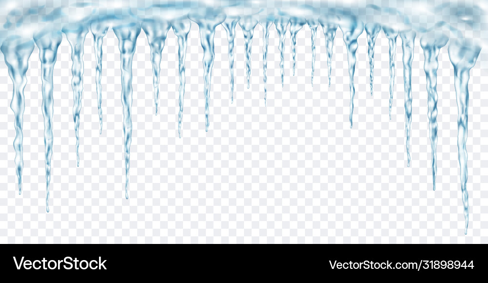 Translucent Blue Icicles Royalty Free Vector Image