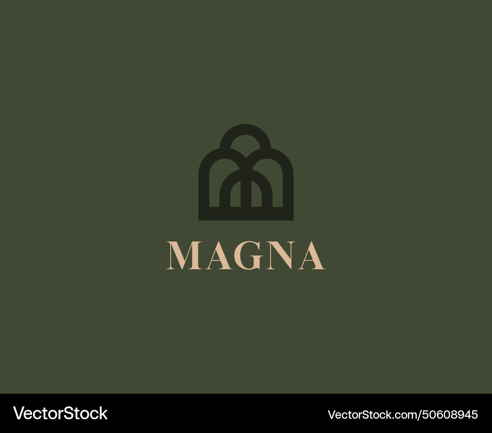 Abstract arches logo universal construction Vector Image