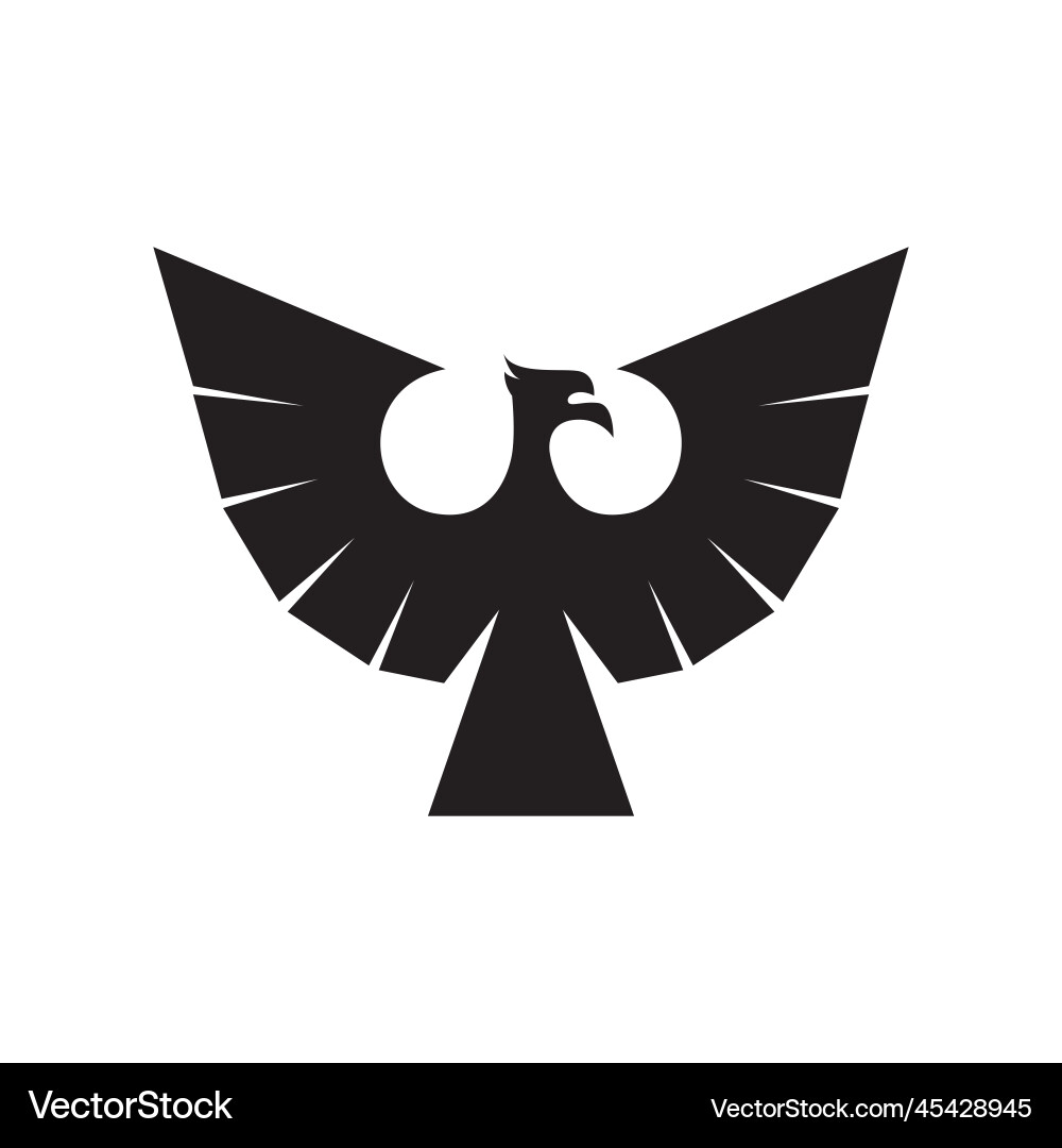 Bird falcon icon logo Royalty Free Vector Image