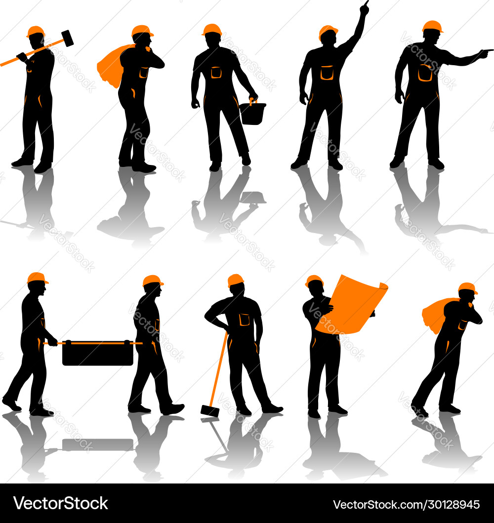 Builders Royalty Free Vector Image - VectorStock