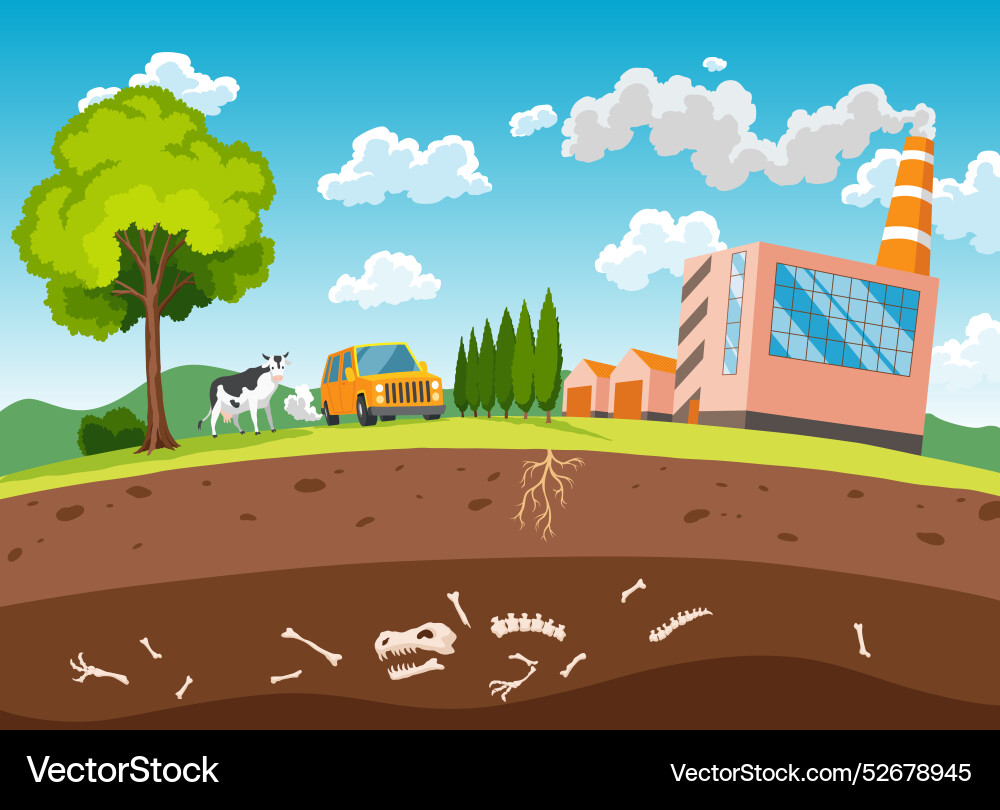 Carbon cycle part of the biogeochemical Royalty Free Vector