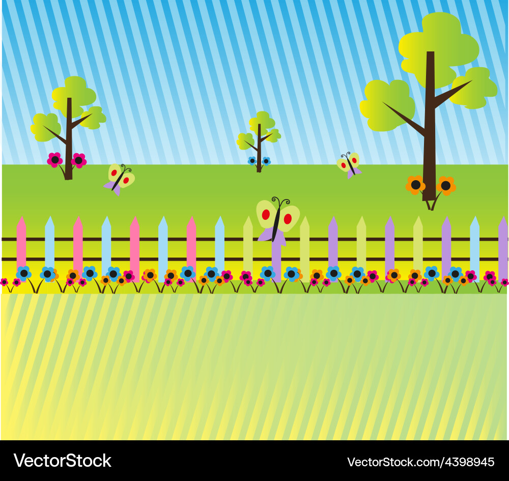 Cartoon landscape background Royalty Free Vector Image