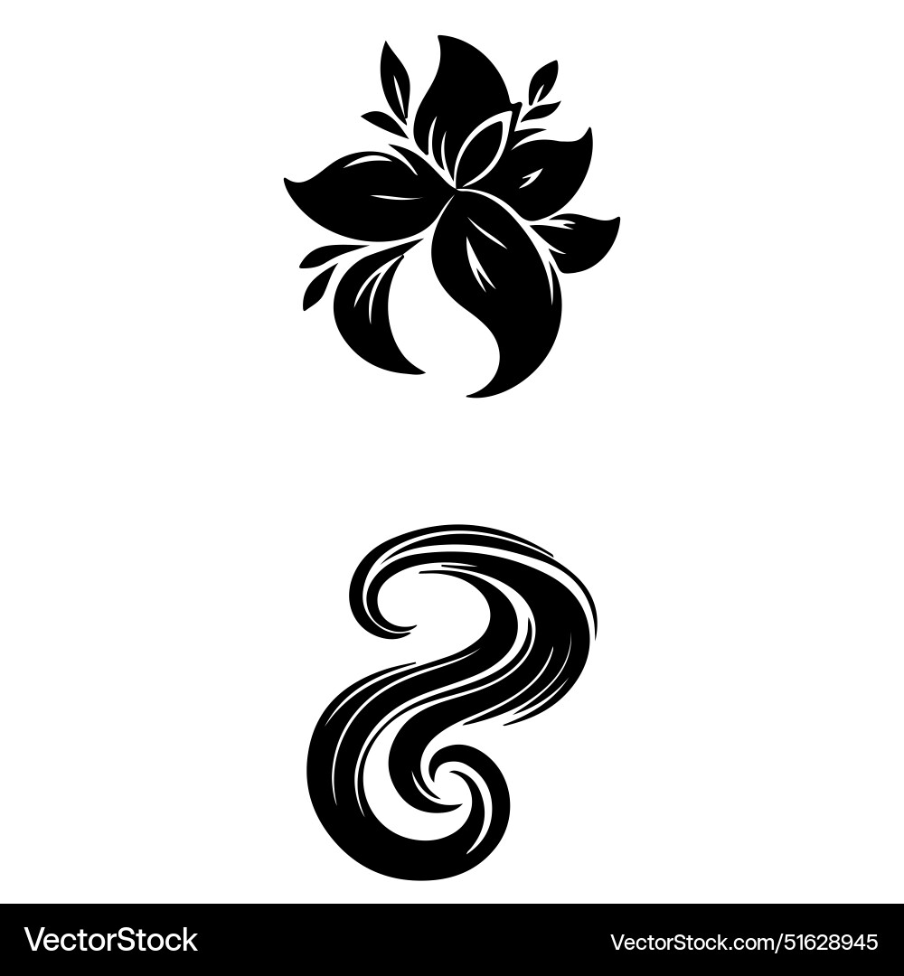 Creative Set Of Beauty Hair Style Royalty Free Vector Image