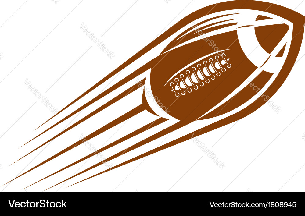 Flying Football Ball in Motion Royalty Free Vector Image