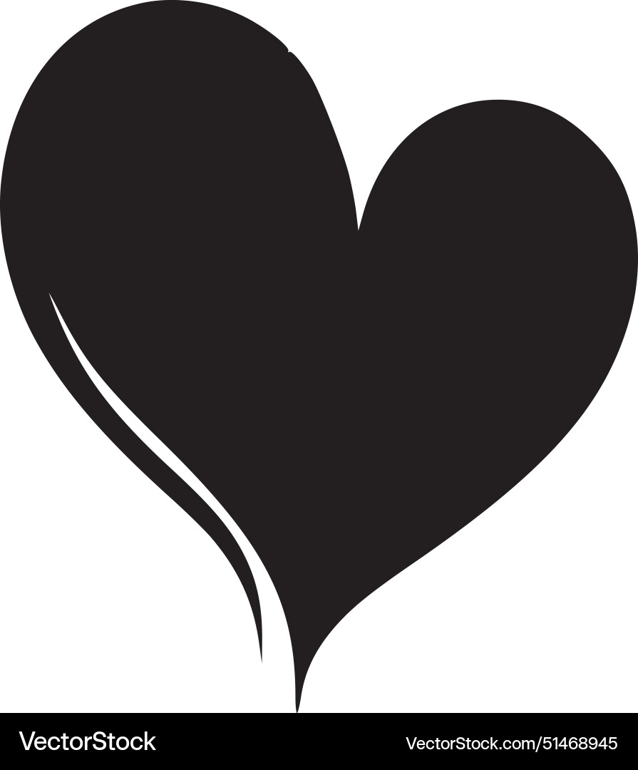 Heart - minimalist and simple silhouette Vector Image
