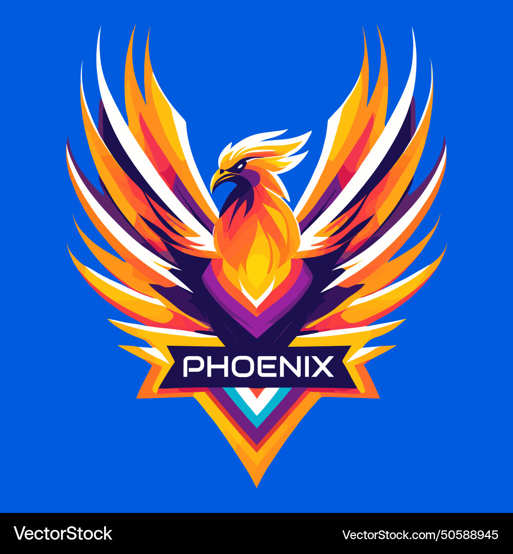 Isolated phoenix flames Royalty Free Vector Image