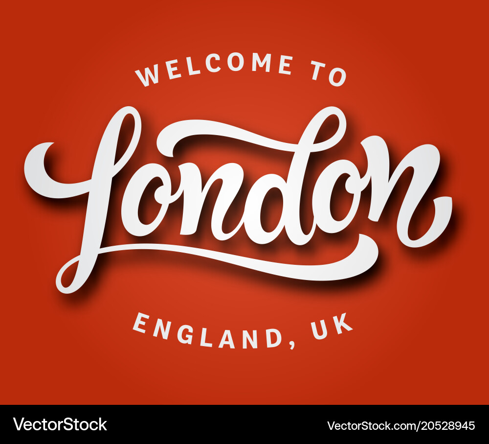 London lettering postcard Royalty Free Vector Image