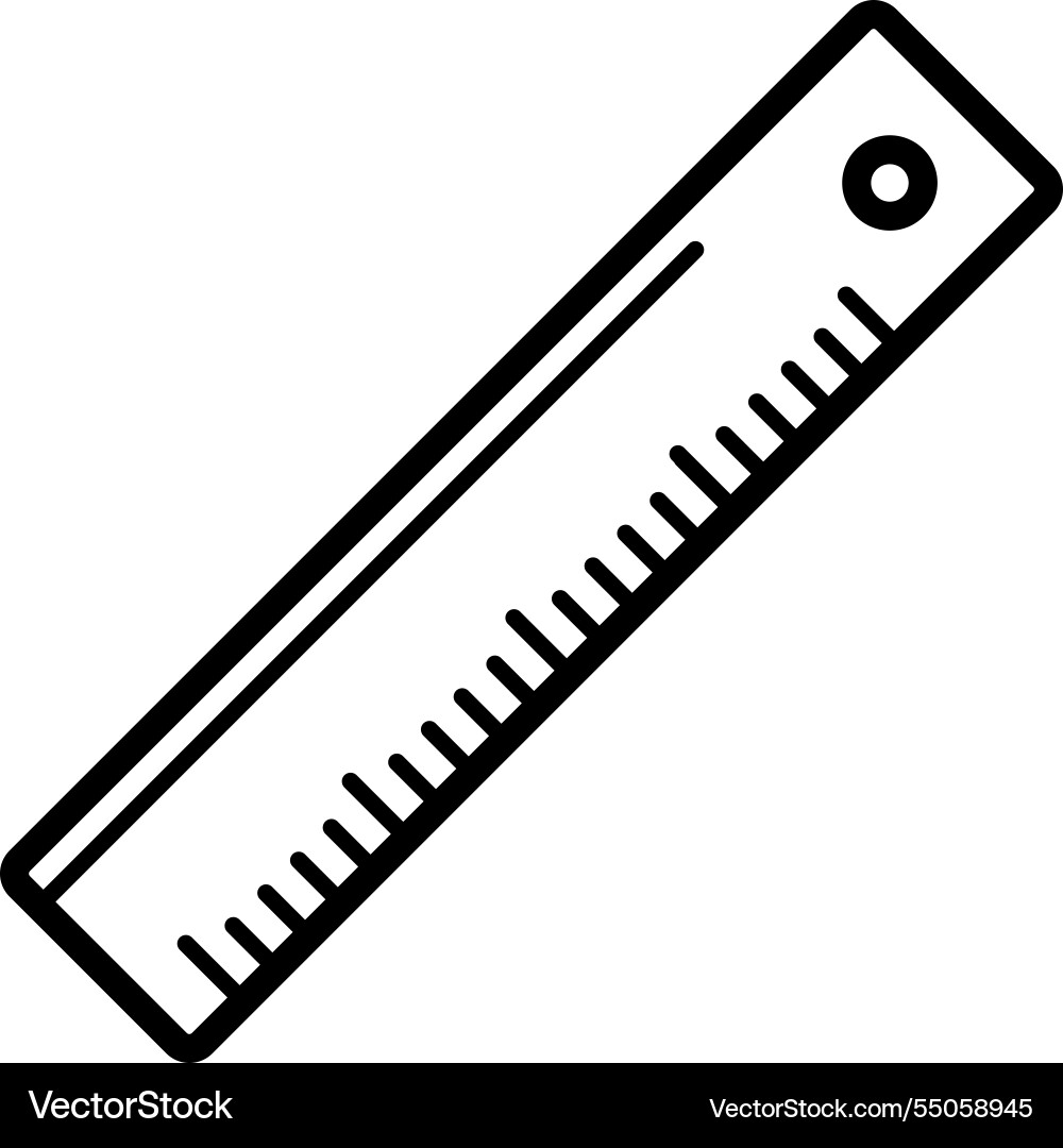 Ruler - icon Royalty Free Vector Image - VectorStock