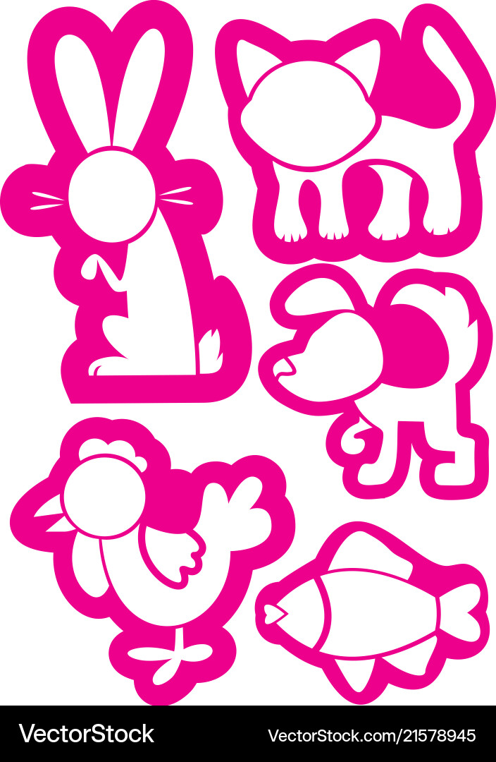 Stencil set Royalty Free Vector Image - VectorStock