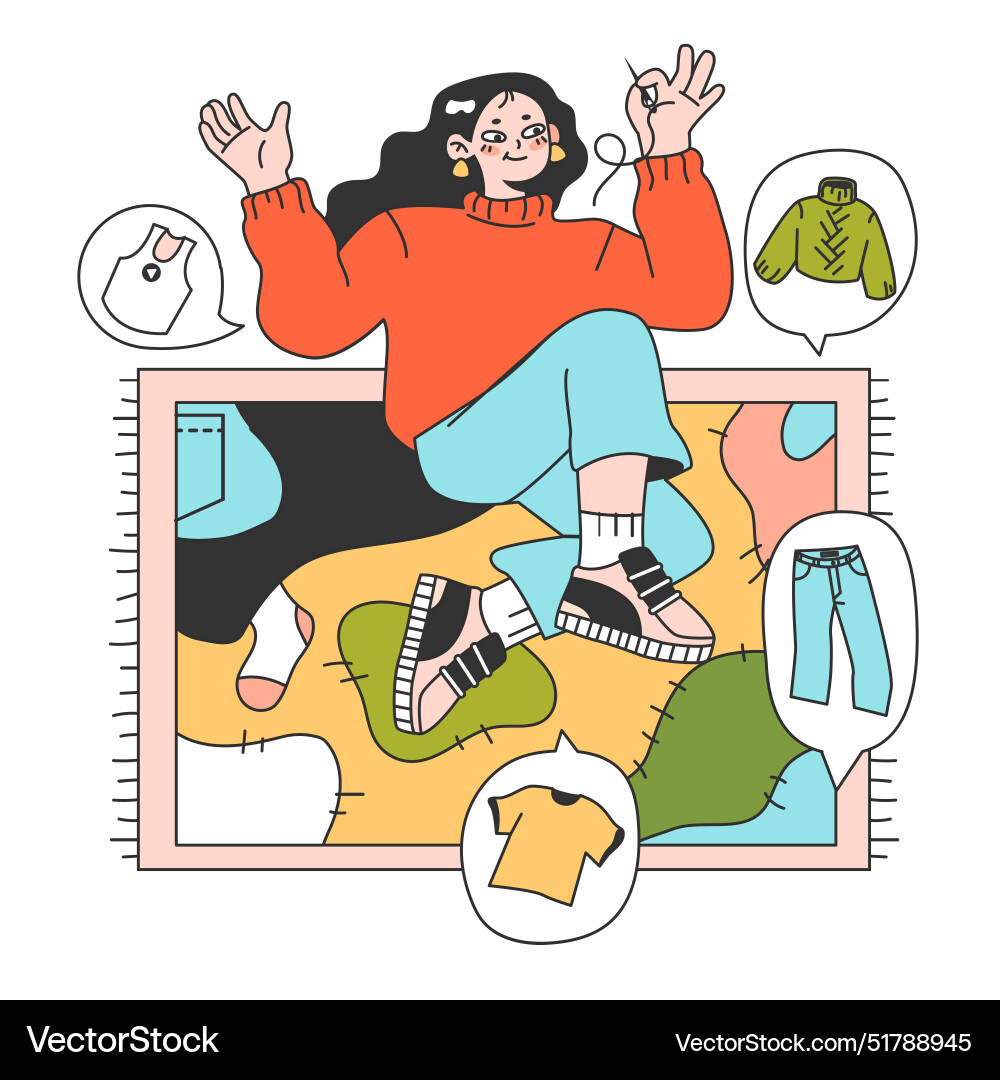 Upcycling process and technique of reuse Vector Image