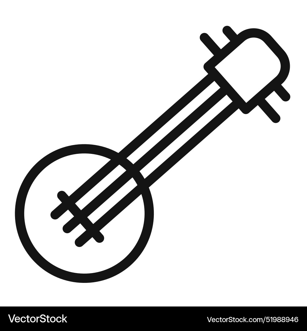 Banjo icon mark in filled style Royalty Free Vector Image
