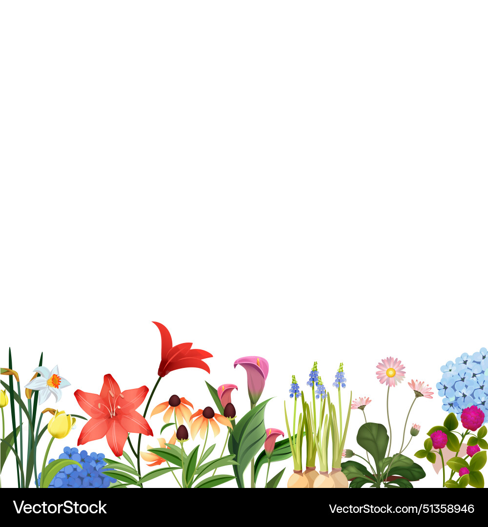 Flowers background with beautiful spring Vector Image