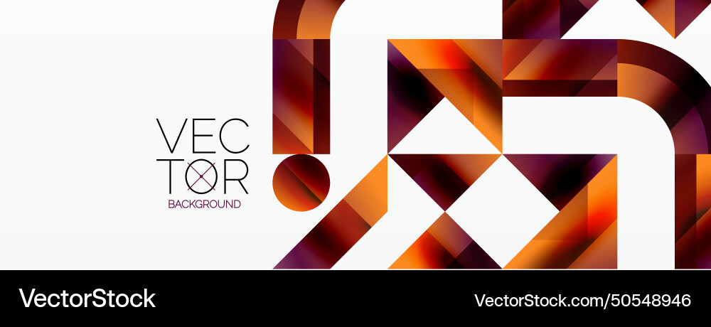 Geometric background with squares triangles Vector Image