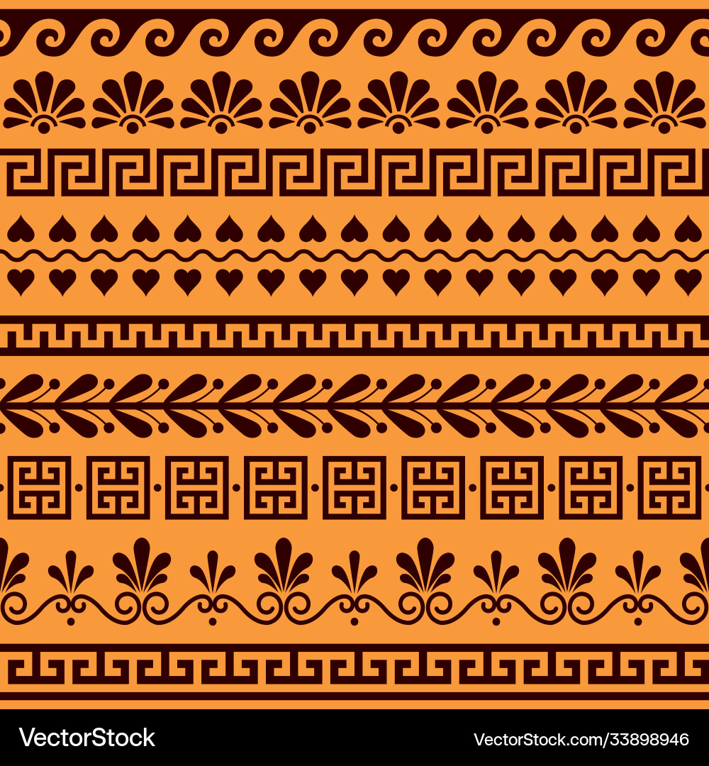 Greek seamless pattern set - ancient design Vector Image