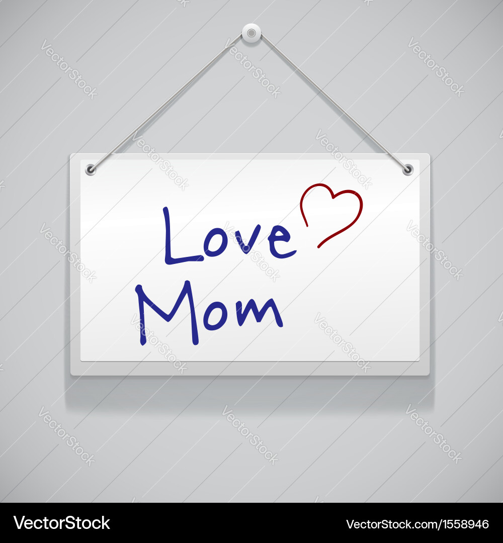 Hanging note board Royalty Free Vector Image - VectorStock