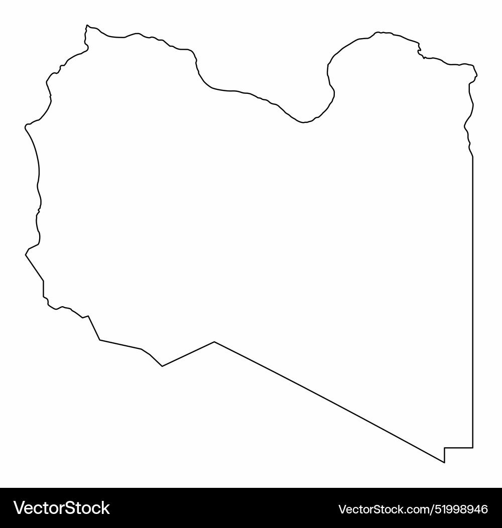 Libya outline map Royalty Free Vector Image - VectorStock