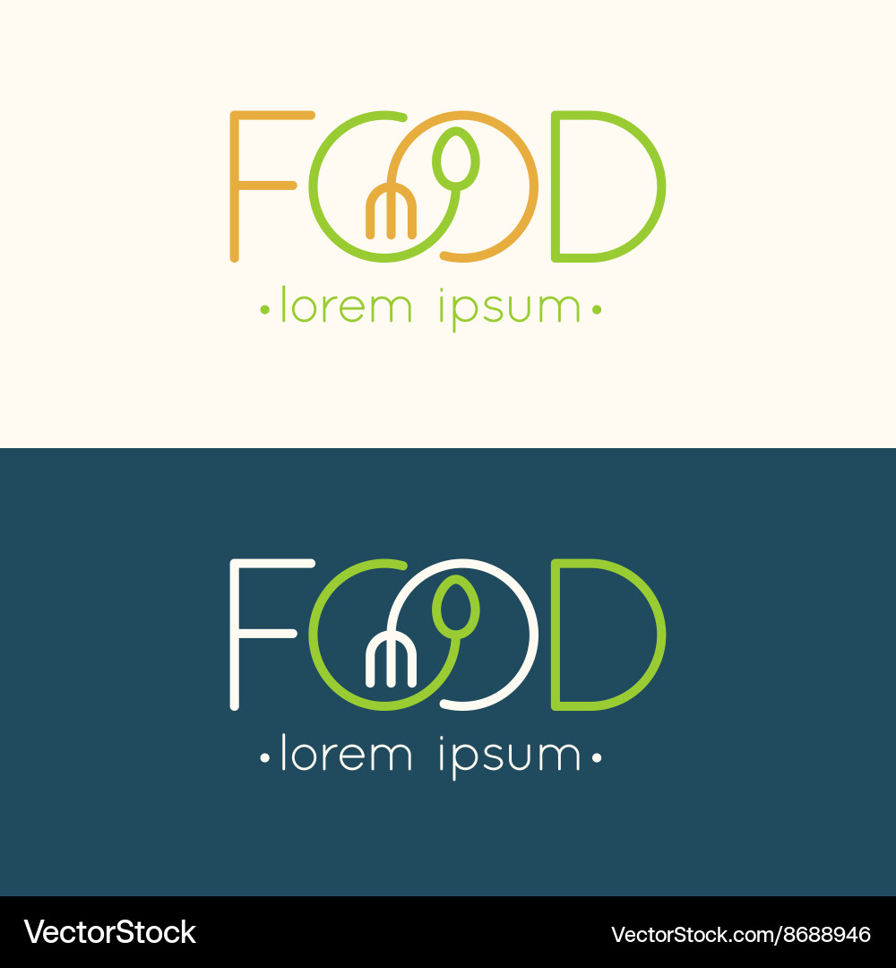 Logo food Royalty Free Vector Image - VectorStock