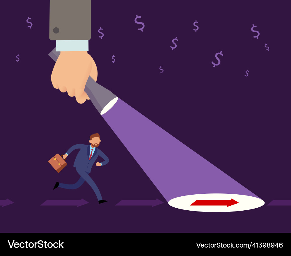 Path to Success - Hand Guide Royalty Free Vector Image