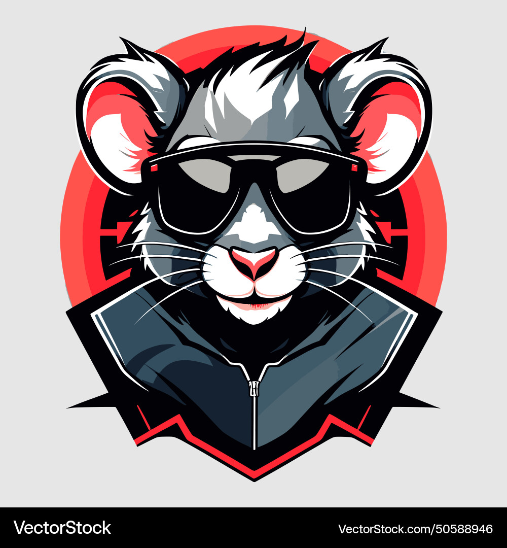 Rat mascot logo for gaming Royalty Free Vector Image