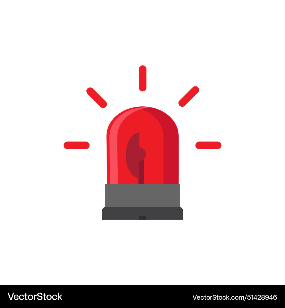 Red emergency siren icon Royalty Free Vector Image