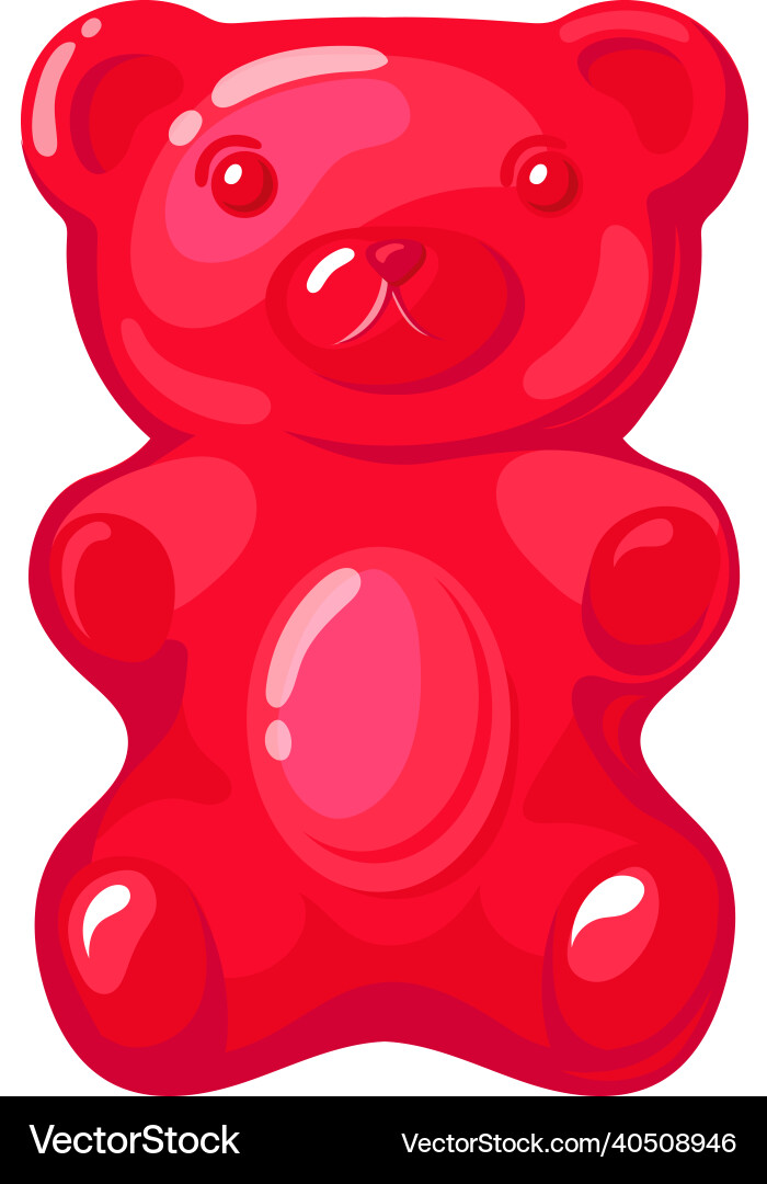 Red Gummy Bear - Candy Royalty Free Vector Image