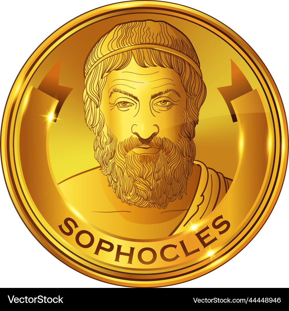 Sophocles gold Royalty Free Vector Image - VectorStock