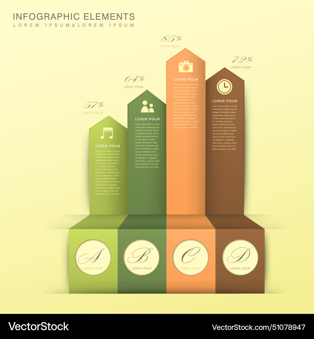 Abstract Bar Chart Infographics Royalty Free Vector Image