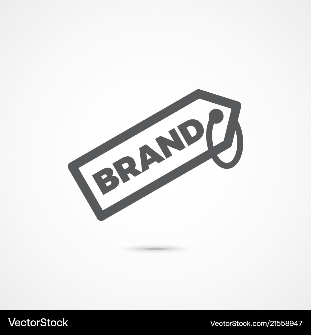 Brand icon on white Royalty Free Vector Image - VectorStock