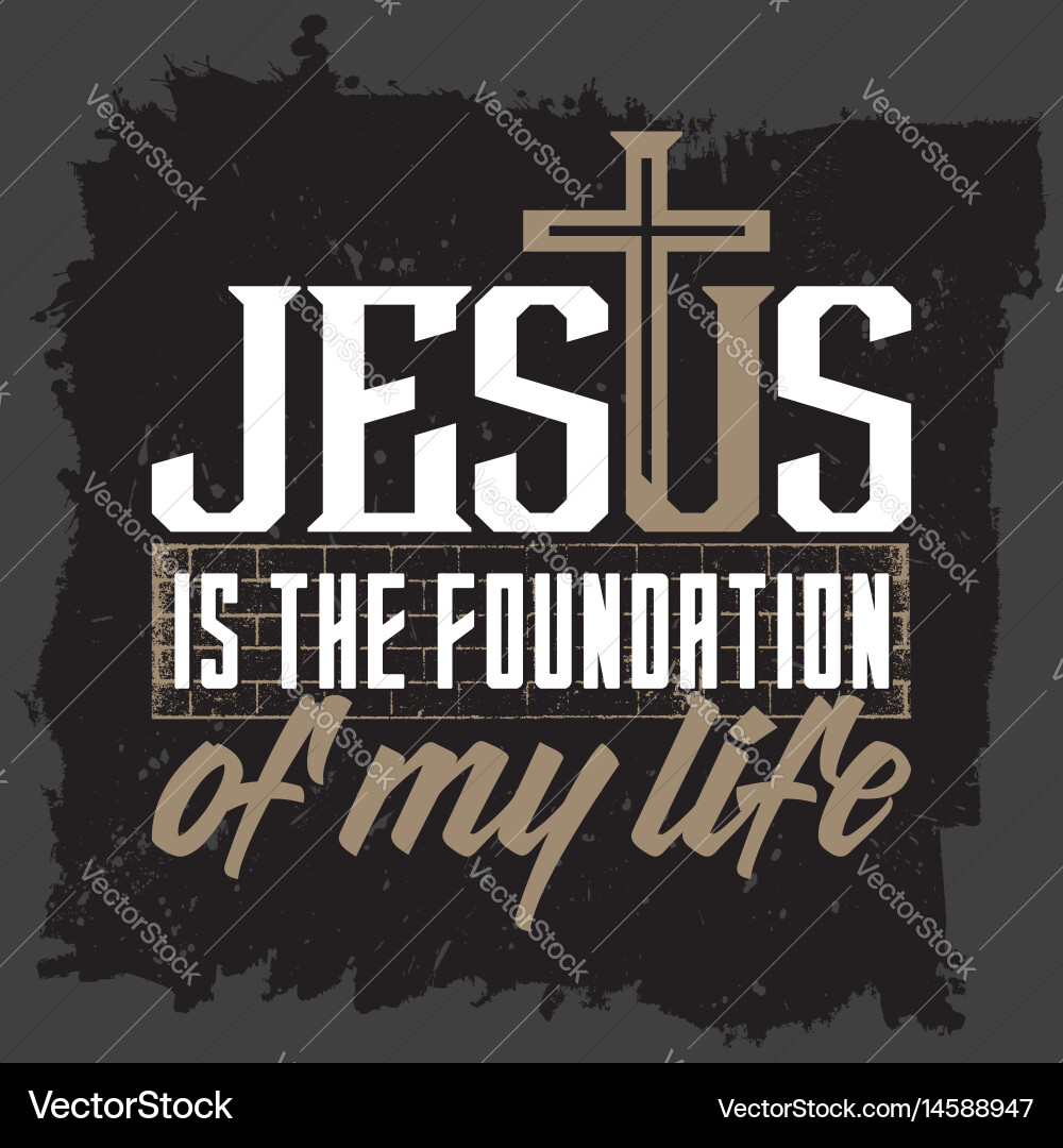 Christian biblical typography Royalty Free Vector Image