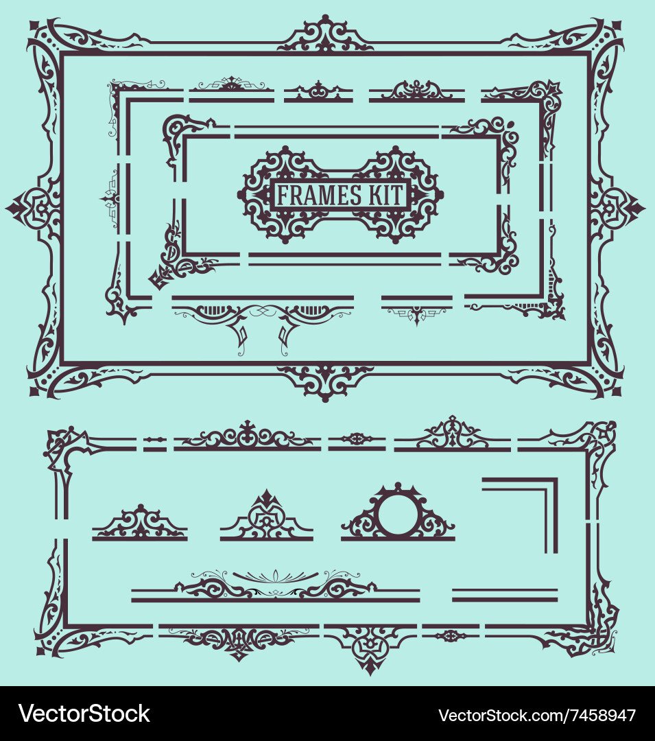 Frames kit elements Royalty Free Vector Image - VectorStock