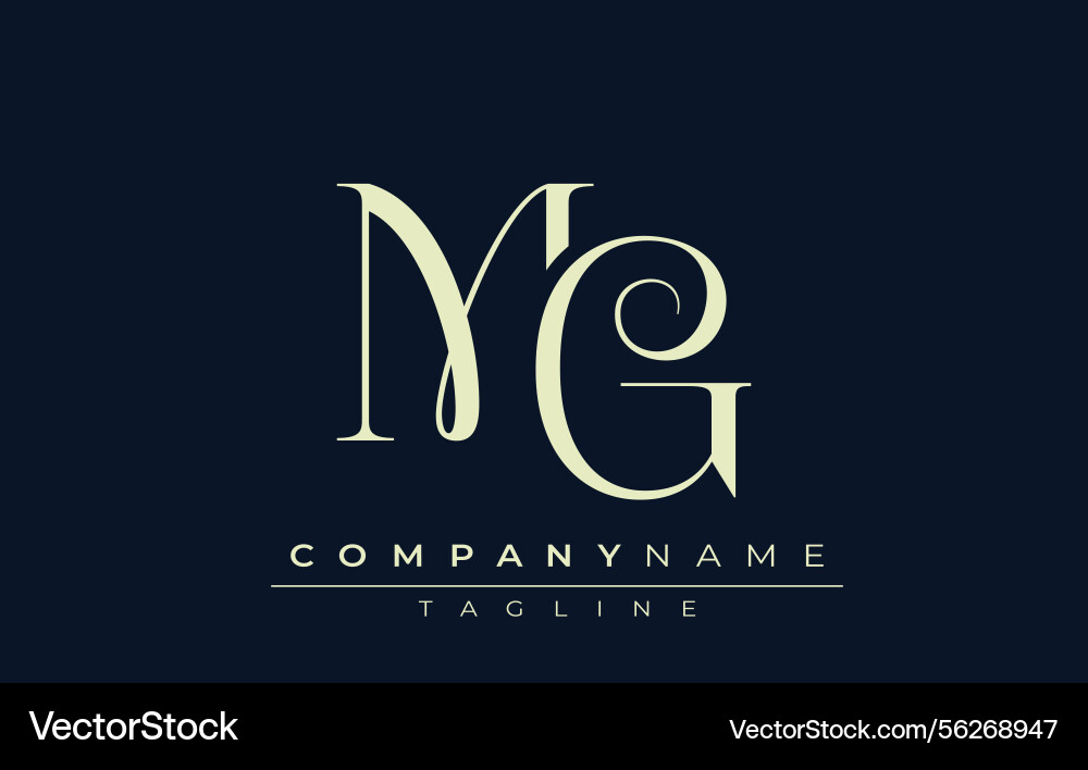 Mg abstract logo Royalty Free Vector Image - VectorStock
