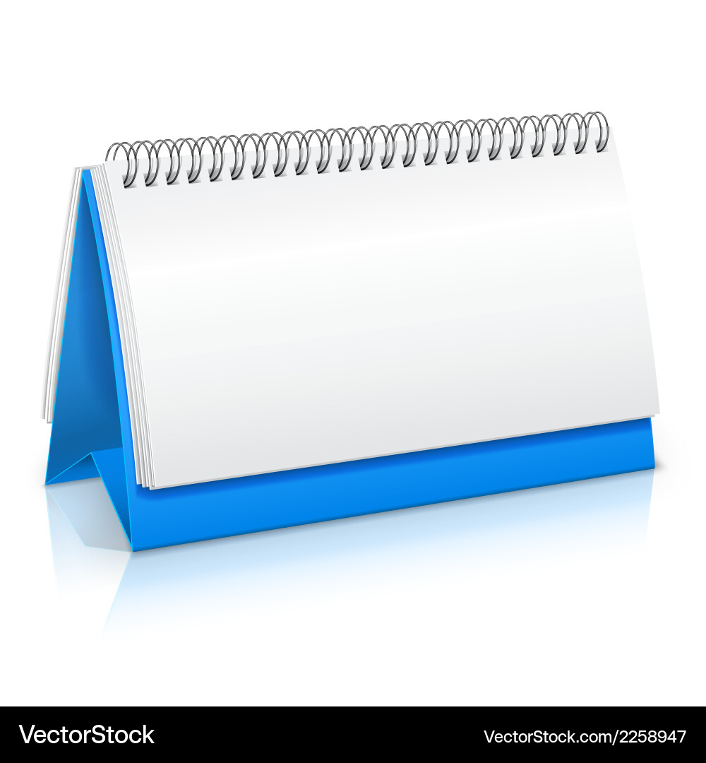 Paper calendar mockup Royalty Free Vector Image