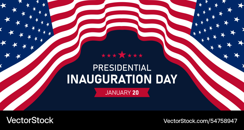Presidential inauguration day web banner Vector Image