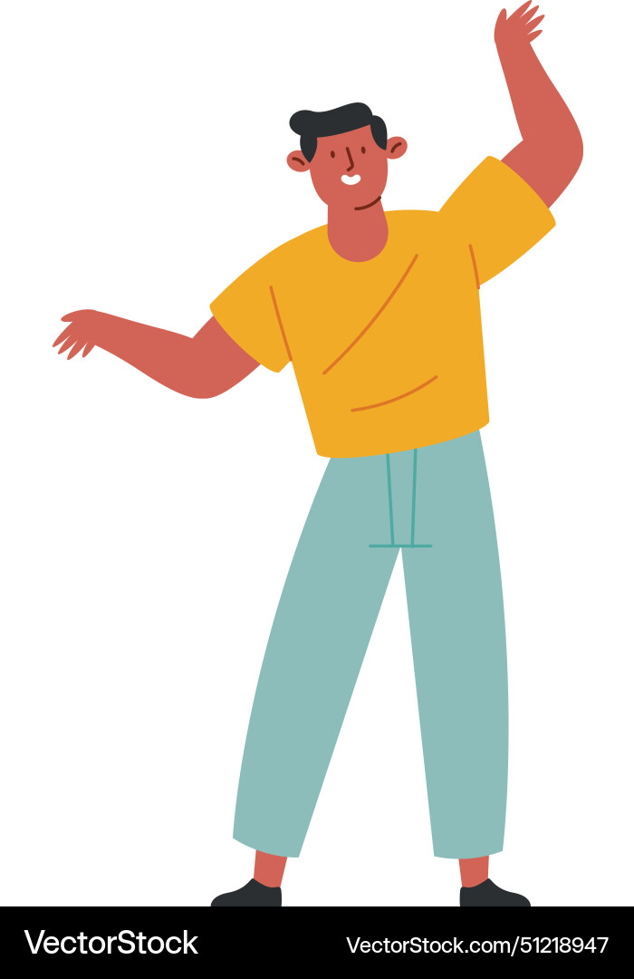 Yellow day man Royalty Free Vector Image - VectorStock