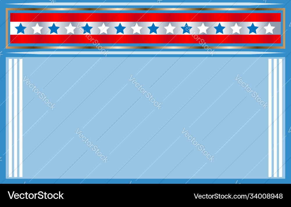 American flag symbols decorative frame Royalty Free Vector