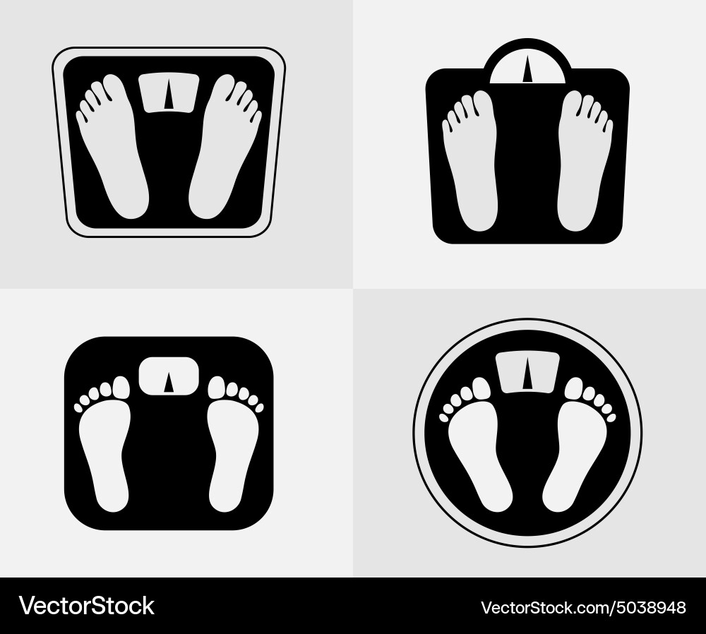 Bathroom scales icon weight control sign Vector Image