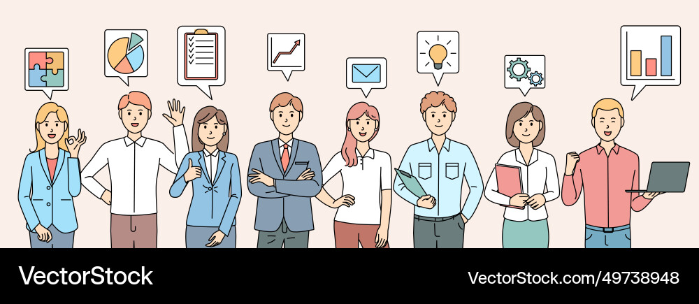 Business Professionals Group Royalty Free Vector Image