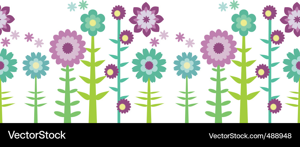 Flower pattern border Royalty Free Vector Image