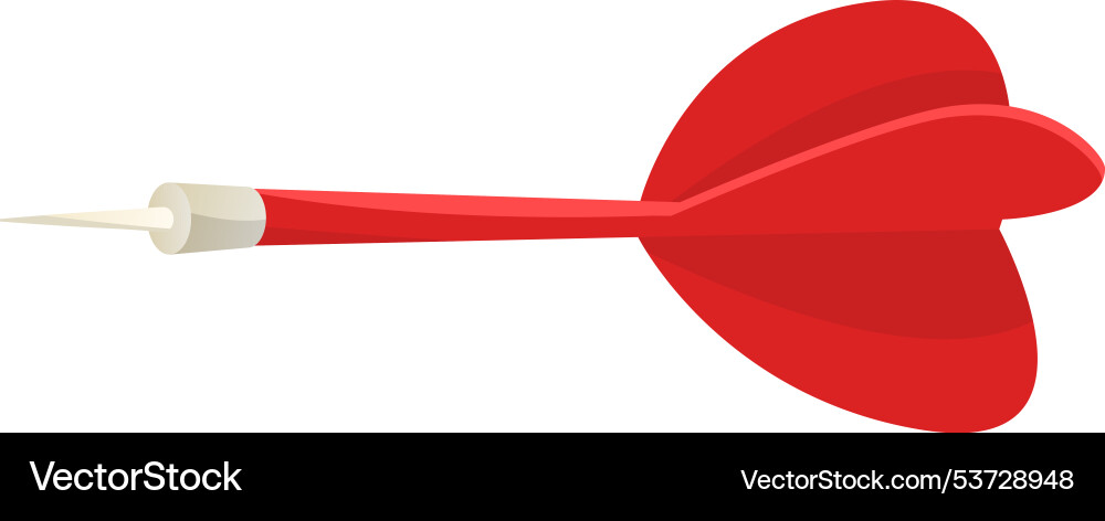 Flying game dart sharp sport arrow cartoon icon Vector Image